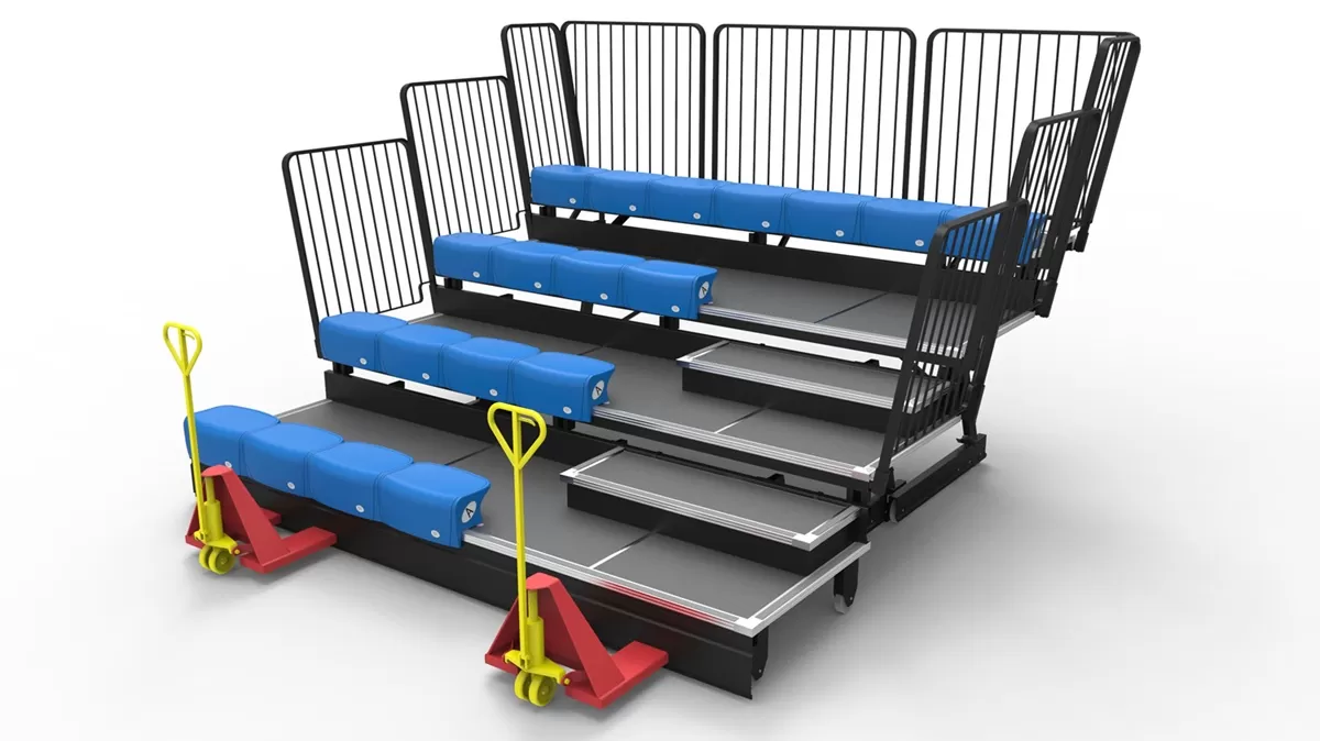 Portable Retractable Seating: Mobile Telescopic Bleachers for On-Demand ...